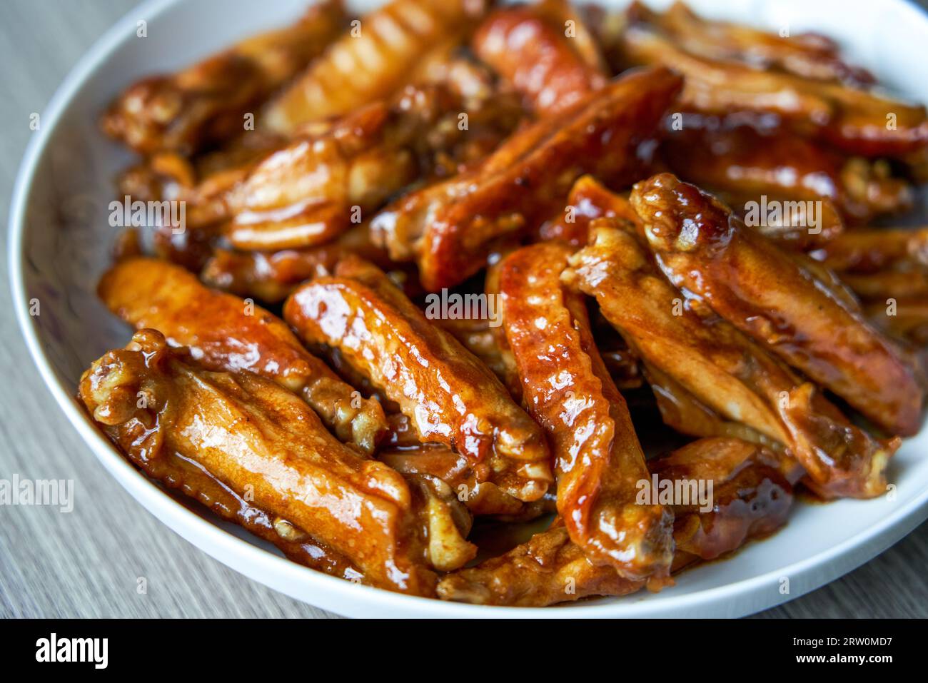 A delicious Chinese home-cooked dish, Braised Chicken Wings in Sauce ...