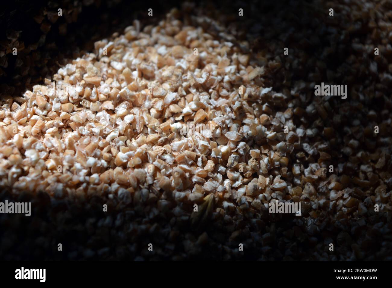 Foodstuffs, cereals, loose cereals, crushed wheat, barley Stock Photo ...