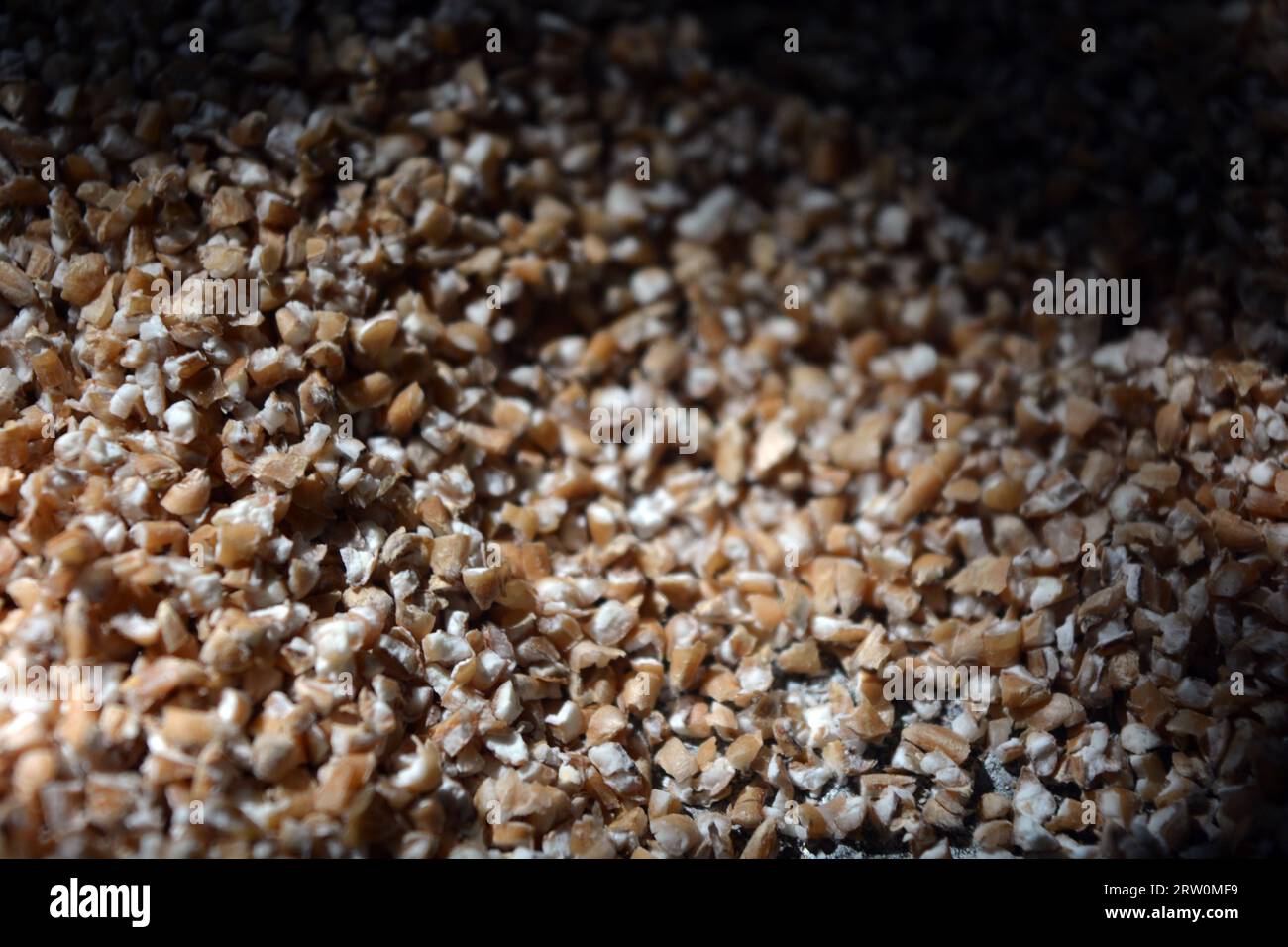 Foodstuffs, cereals, loose cereals, crushed wheat, barley Stock Photo ...