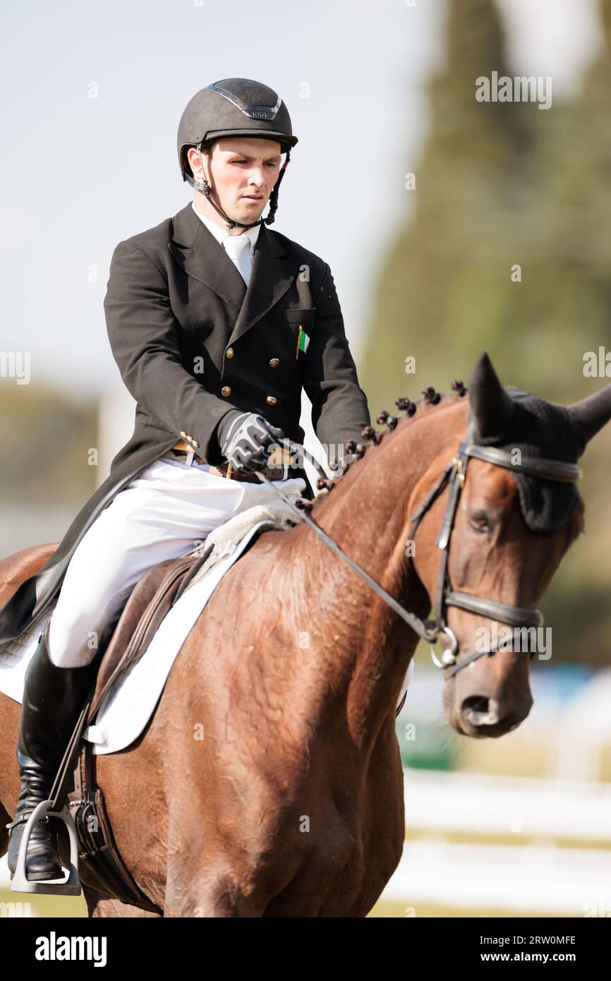 Patrick Whelan of Ireland with Ikoon Lan during the CCI-L 4* dressage ...