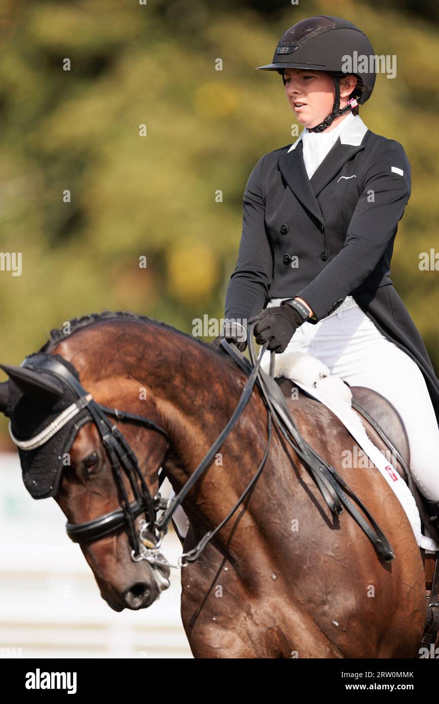 Samantha Lissington of New Zealand with Lord Seekonig during the CCI-L ...