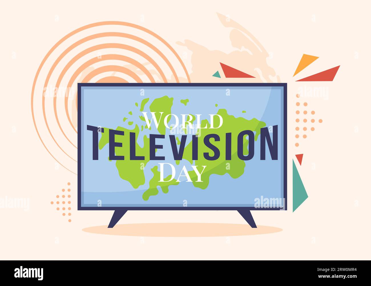 World Television Day Vector Illustration on november 21 with TV for Web ...