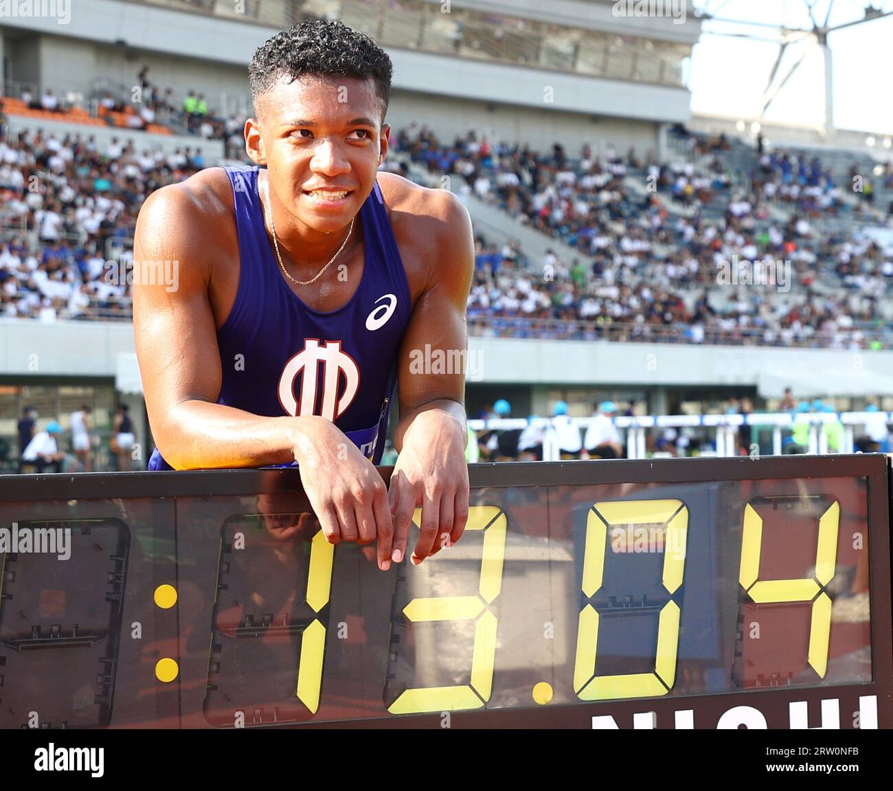 Rachid Muratake of Juntendo University celebrates after winning men's ...