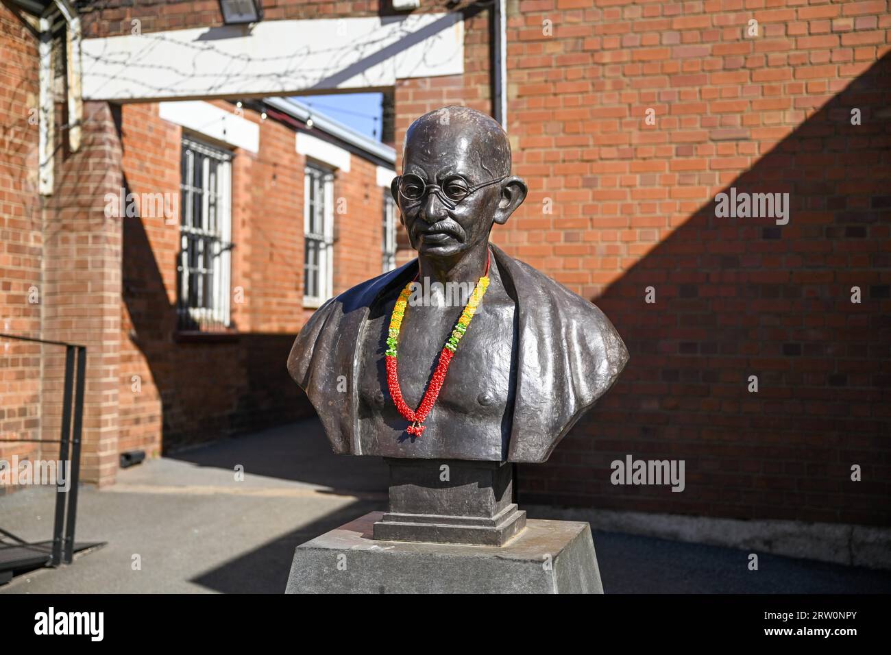 Bust of Mahatma Gandhi, The Old Fort, Johannesburg's first prison ...