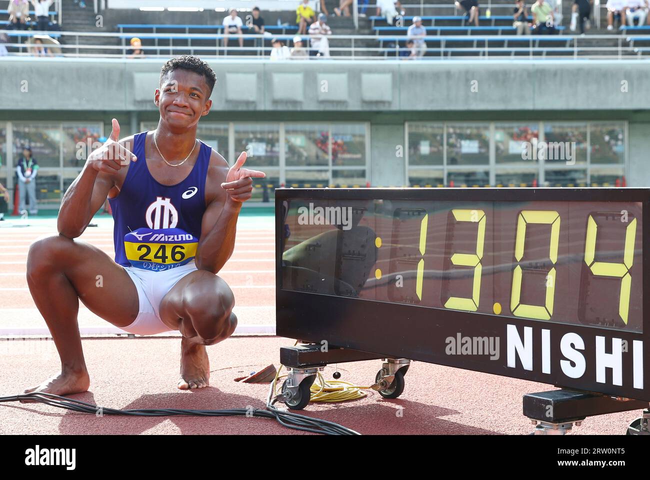 Rachid Muratake of Juntendo University celebrates after winning men's ...