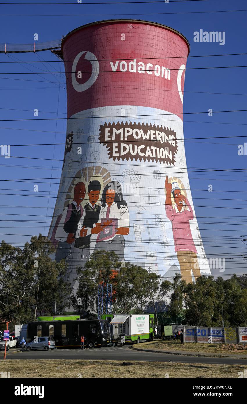 One of the Orlando Towers of the Orlando Power Station, disused coal ...