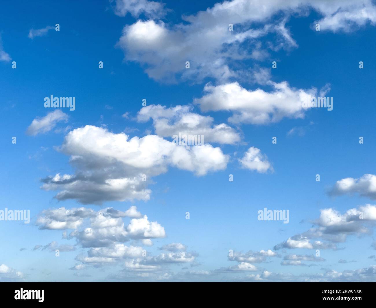 Blue sky with clouds Altocumulus, Germany Stock Photo - Alamy