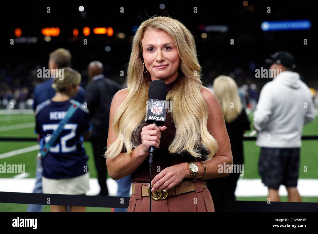 NFL Network reporter Jane Slater before an NFL football game between ...