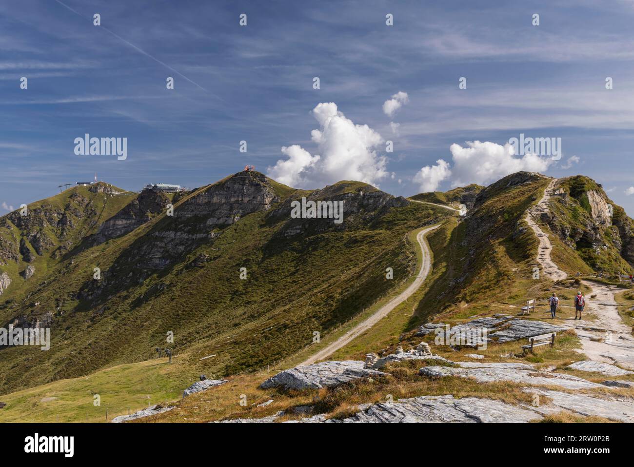 Mountain panorama on the Stubnerkogel, Bad Gastein, Salzburg Stock ...
