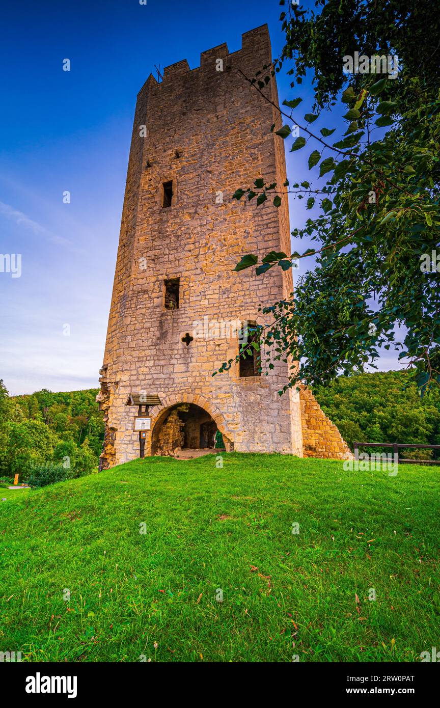 Tautenburg medieval castle ruins in summer, Tautenburg, Thuringia ...