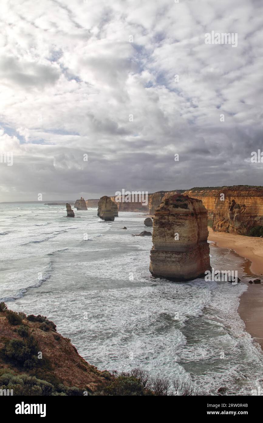 The Twelve Apostles, a world famous rock formation on the Great Ocean ...