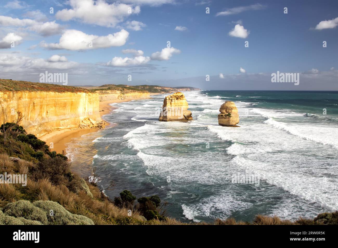 Gog and Magog, two rock pillars at the Twelve Apostles on the Great ...