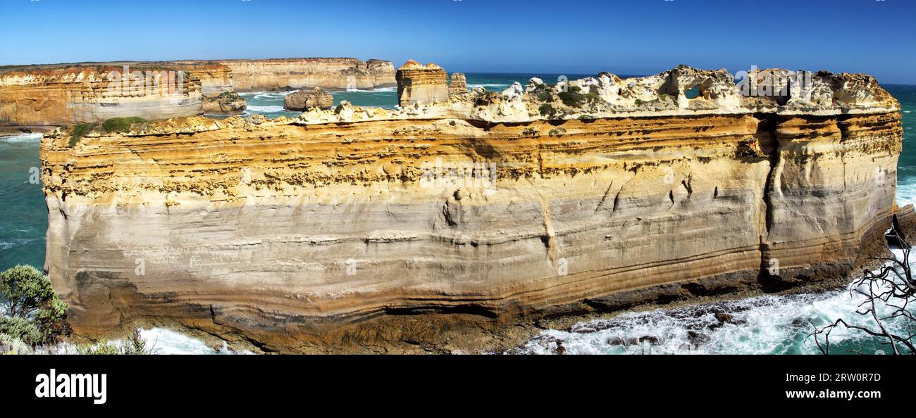 The Razorback, a rock formation at the Loch Ard Gorge viewpoint in Port ...