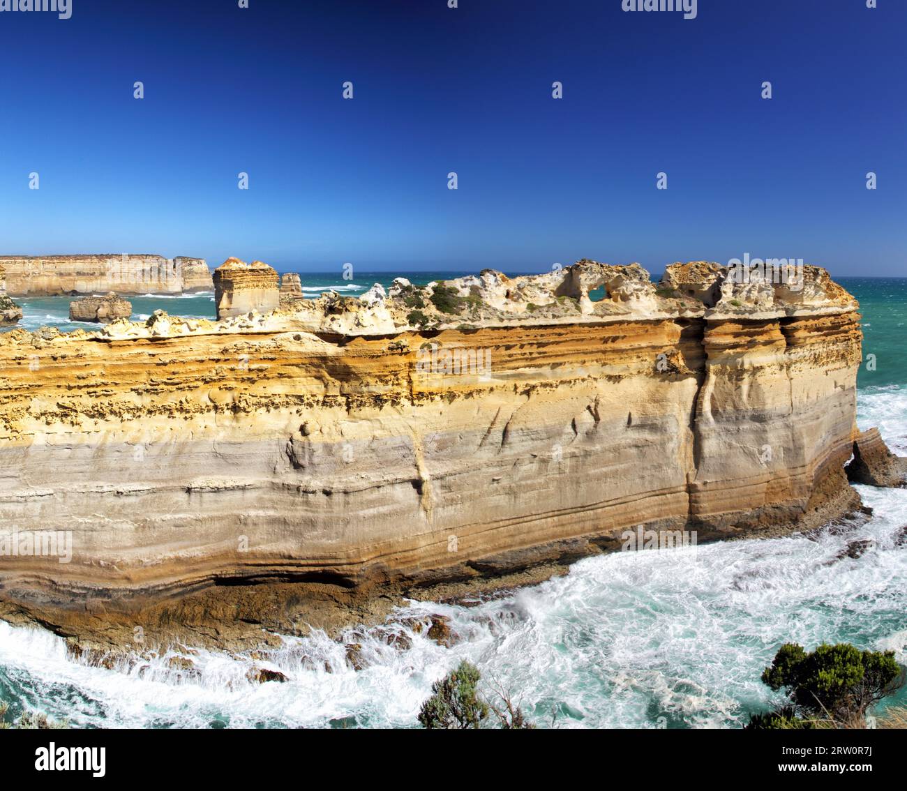 The Razorback, a rock formation at the Loch Ard Gorge viewpoint in Port ...