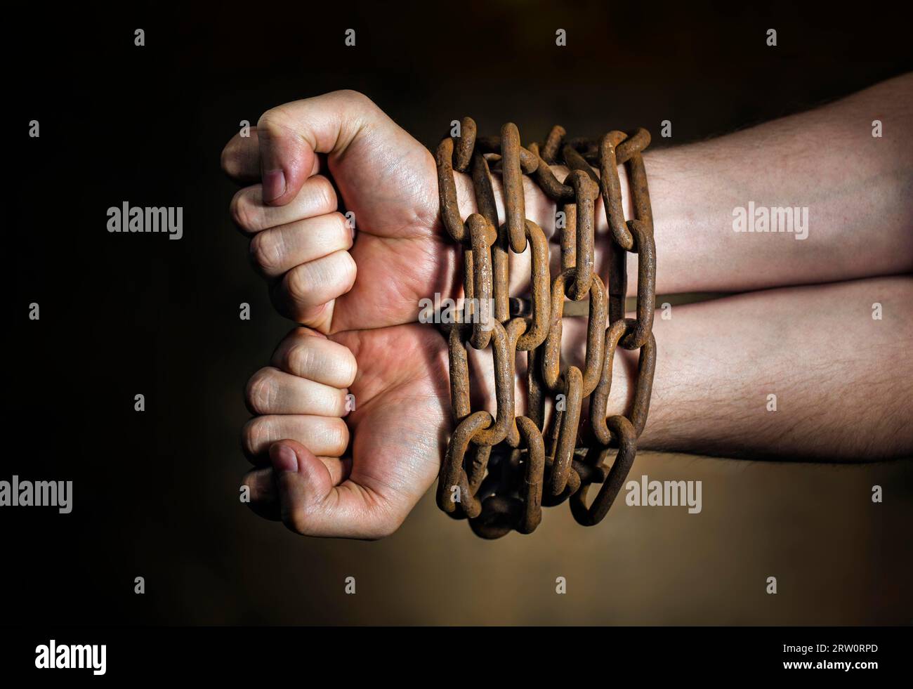Slave hands chain hi-res stock photography and images - Alamy