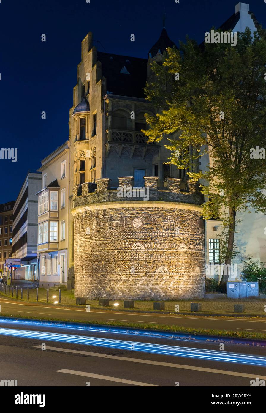 The Ancient Roman Tower, northwestern corner tower of the city wall of ...