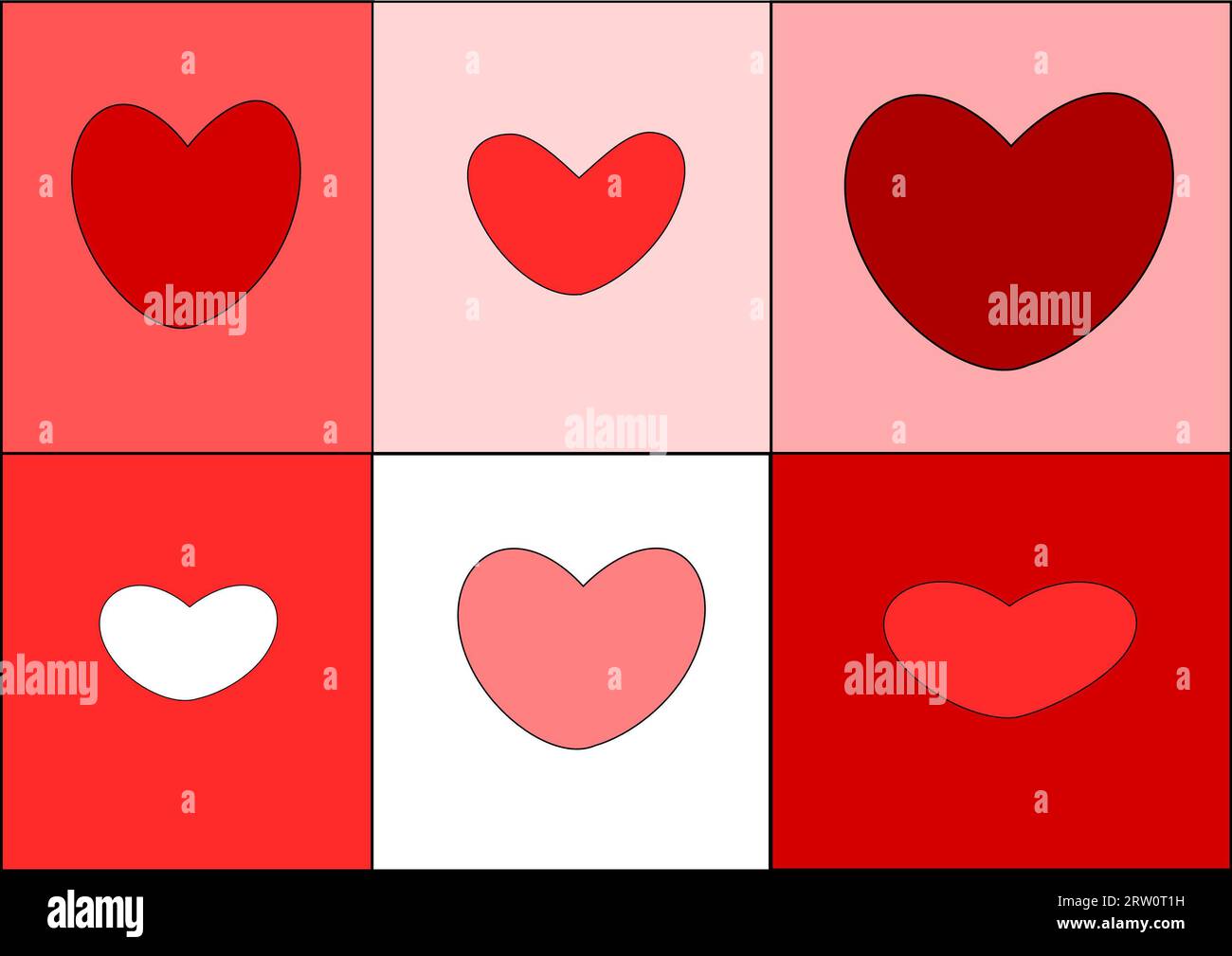 Collage, heart motif, illustration Stock Photo - Alamy