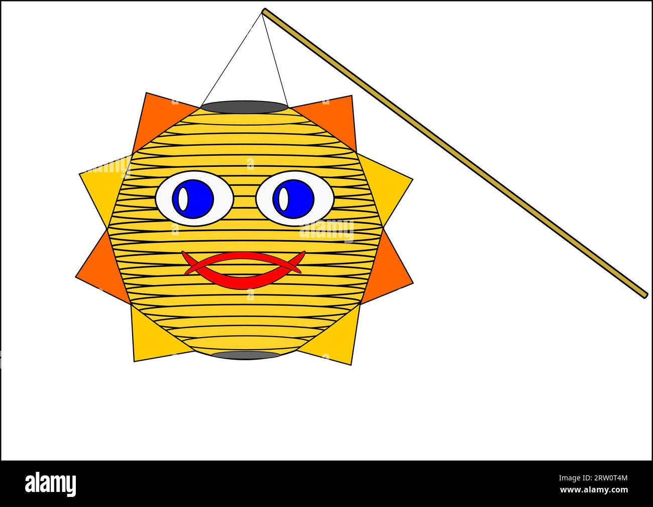 Saint Martin's lantern with sun motif, white background, illustration ...