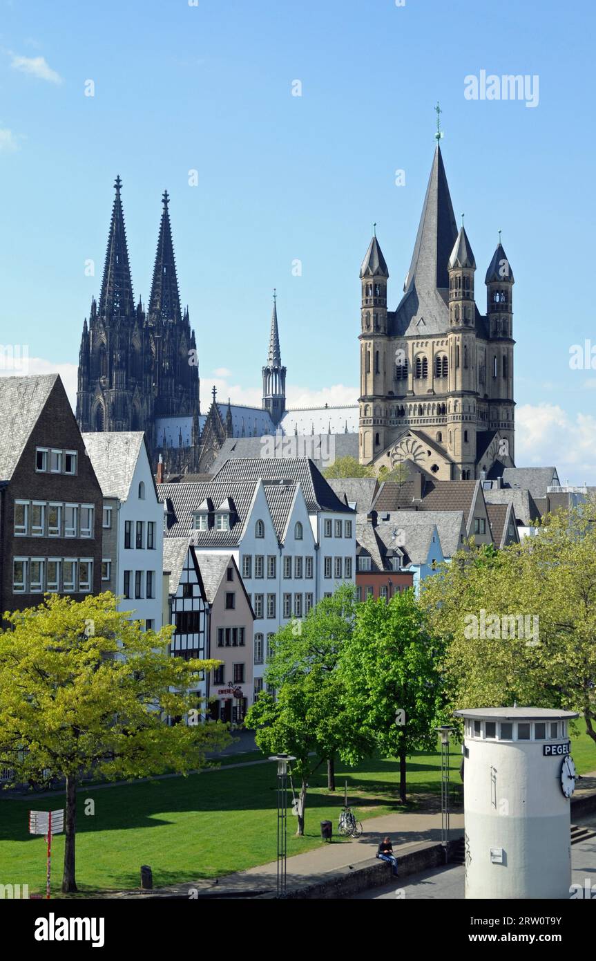 Cologne Rhine Promenade Stock Photo - Alamy