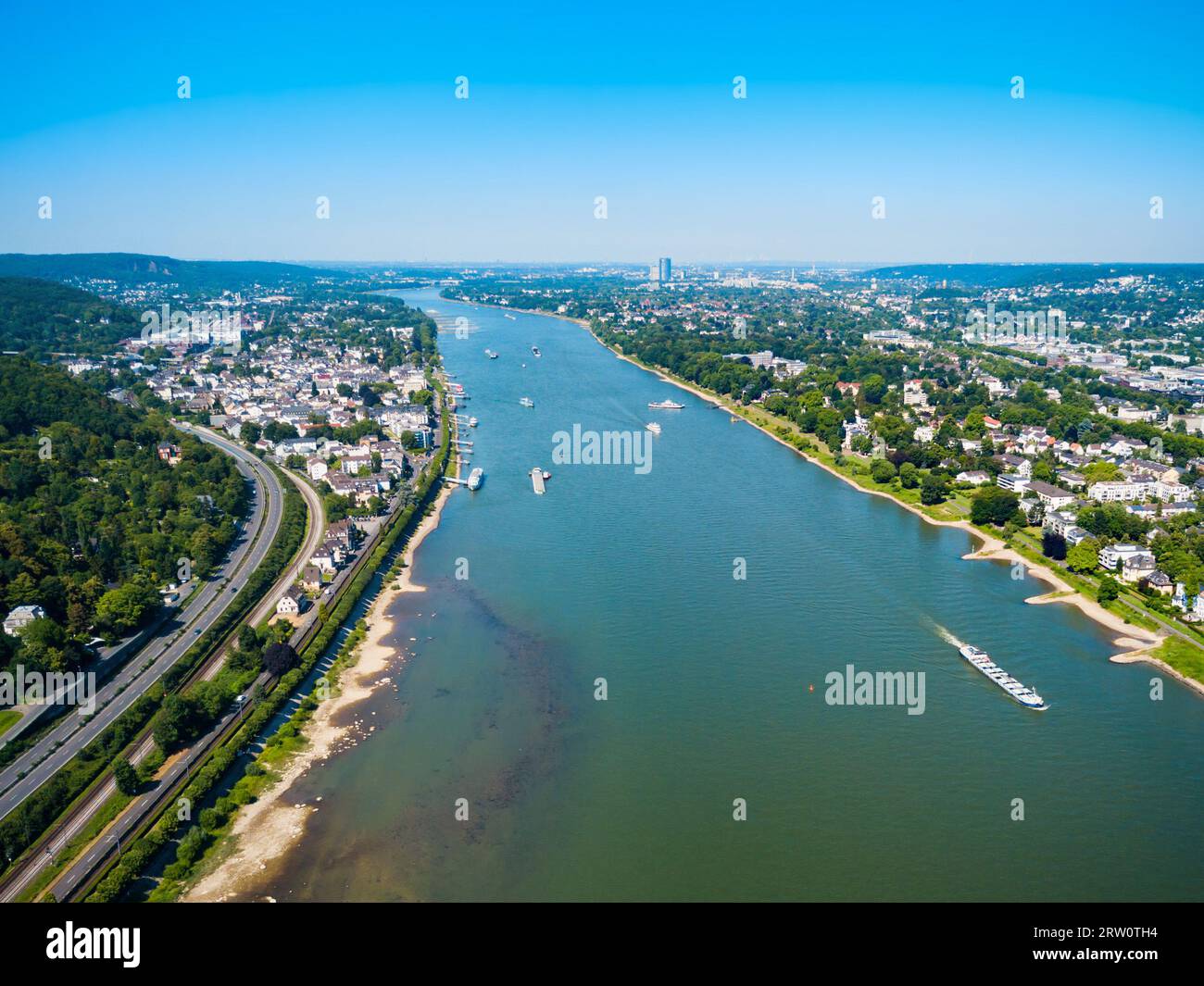 Bonn city suburb aerial panoramic view in Germany Stock Photo - Alamy