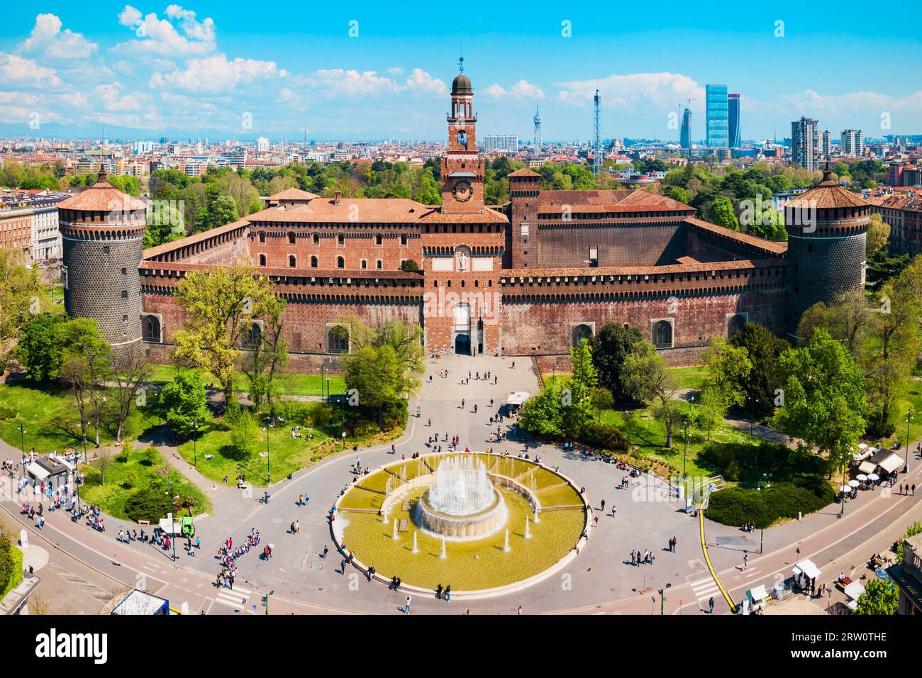 Castello sforzesco milan view hi-res stock photography and images - Alamy