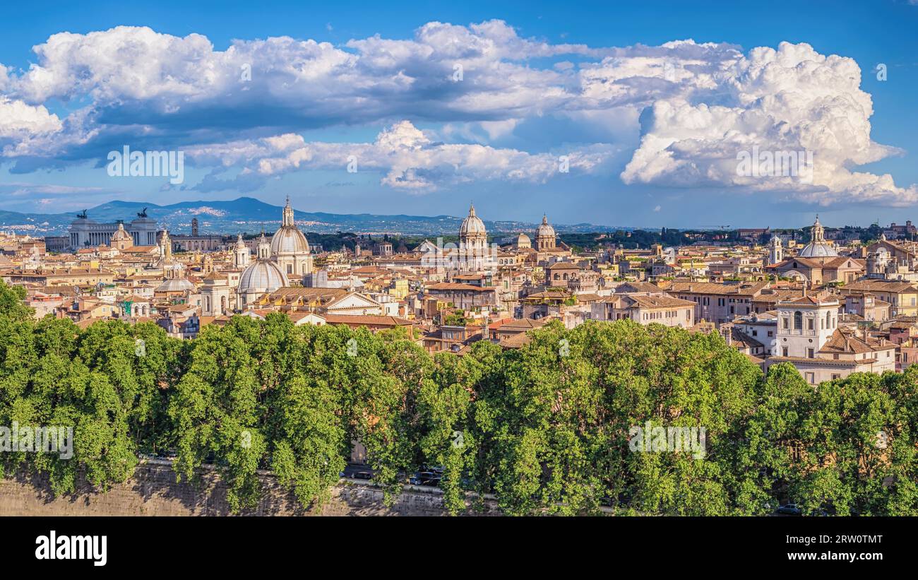 Rome city aerial view hi-res stock photography and images - Alamy