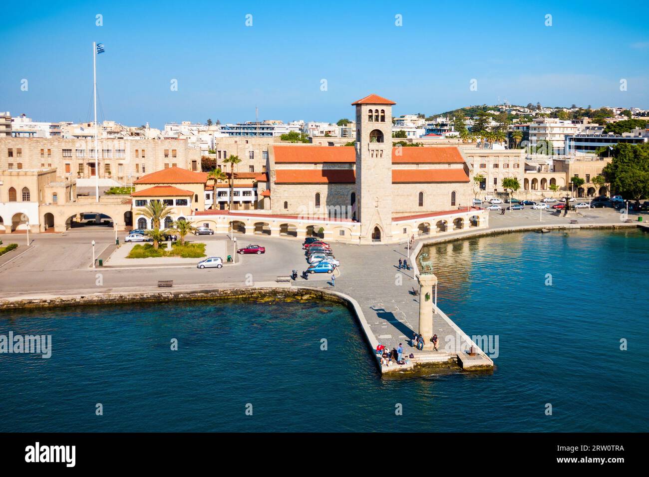 Colossus of rhodes drone view hi-res stock photography and images - Alamy