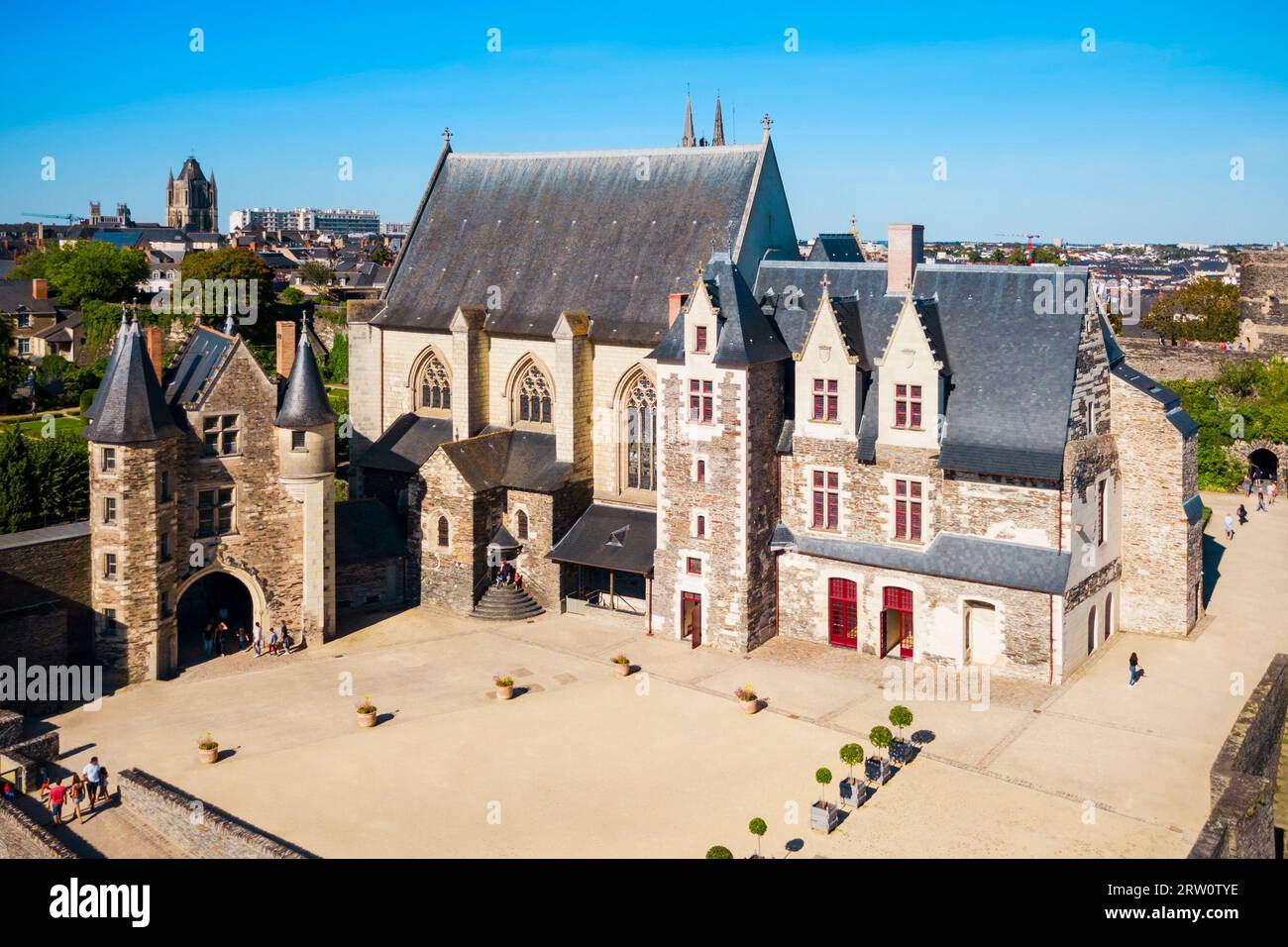 Angers castle aerial view hi-res stock photography and images - Alamy