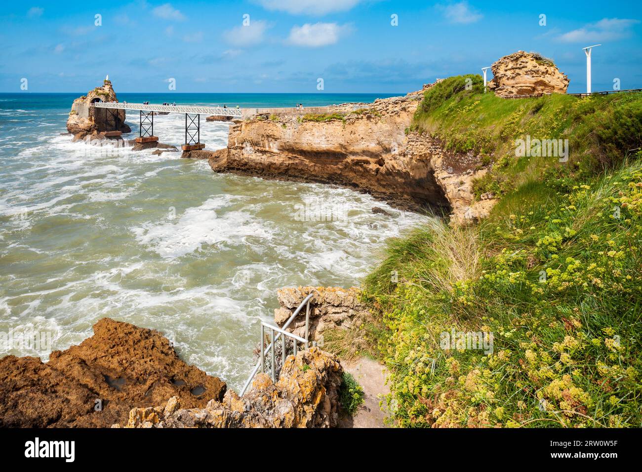 The rock of the Virgin or Le rocher de la Vierge is a tourist natural ...