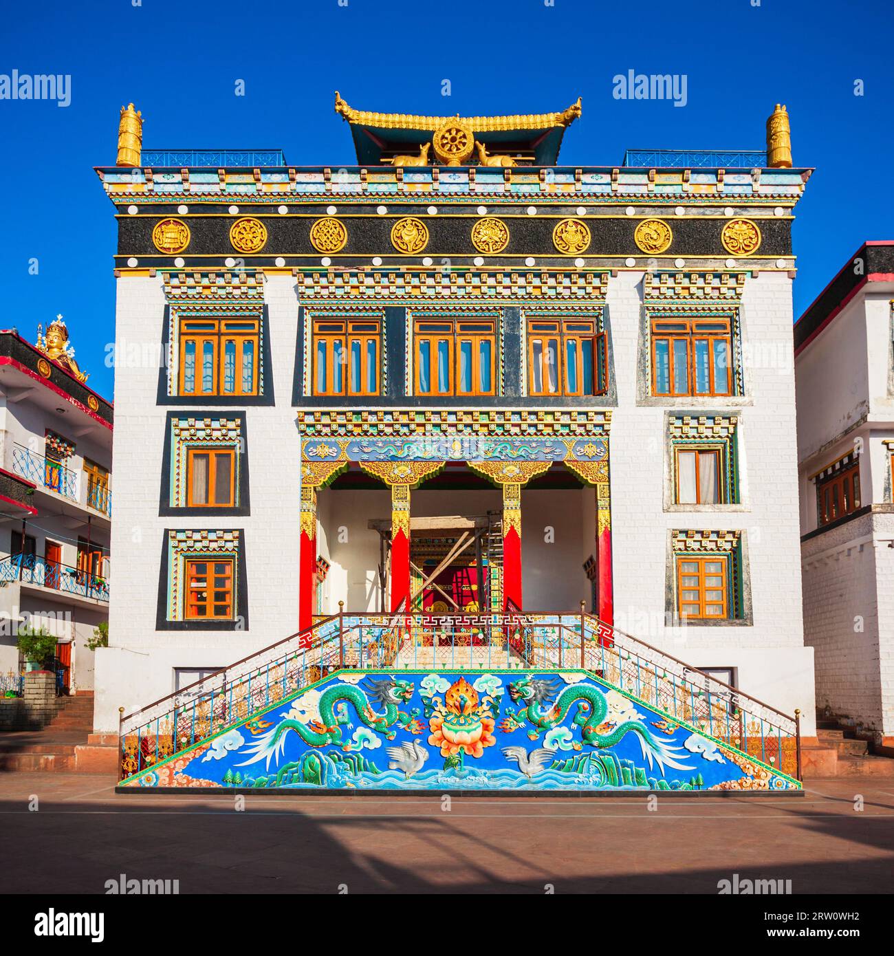 Zigar Drukpa Kargyud Monastery in Rewalsar town, Himachal Pradesh state ...