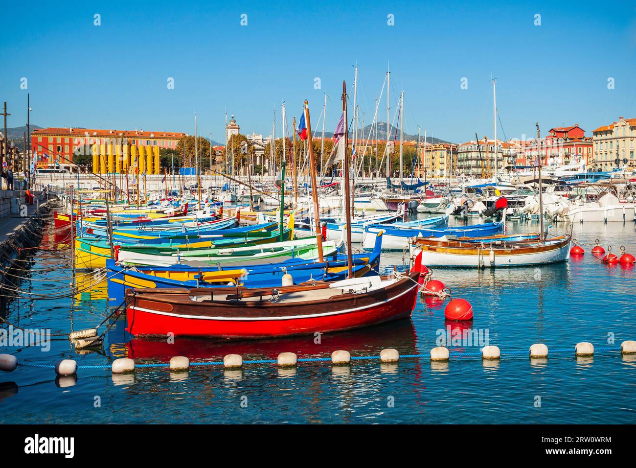 Nice port with boats and yachts. Nice is a city located on the French ...