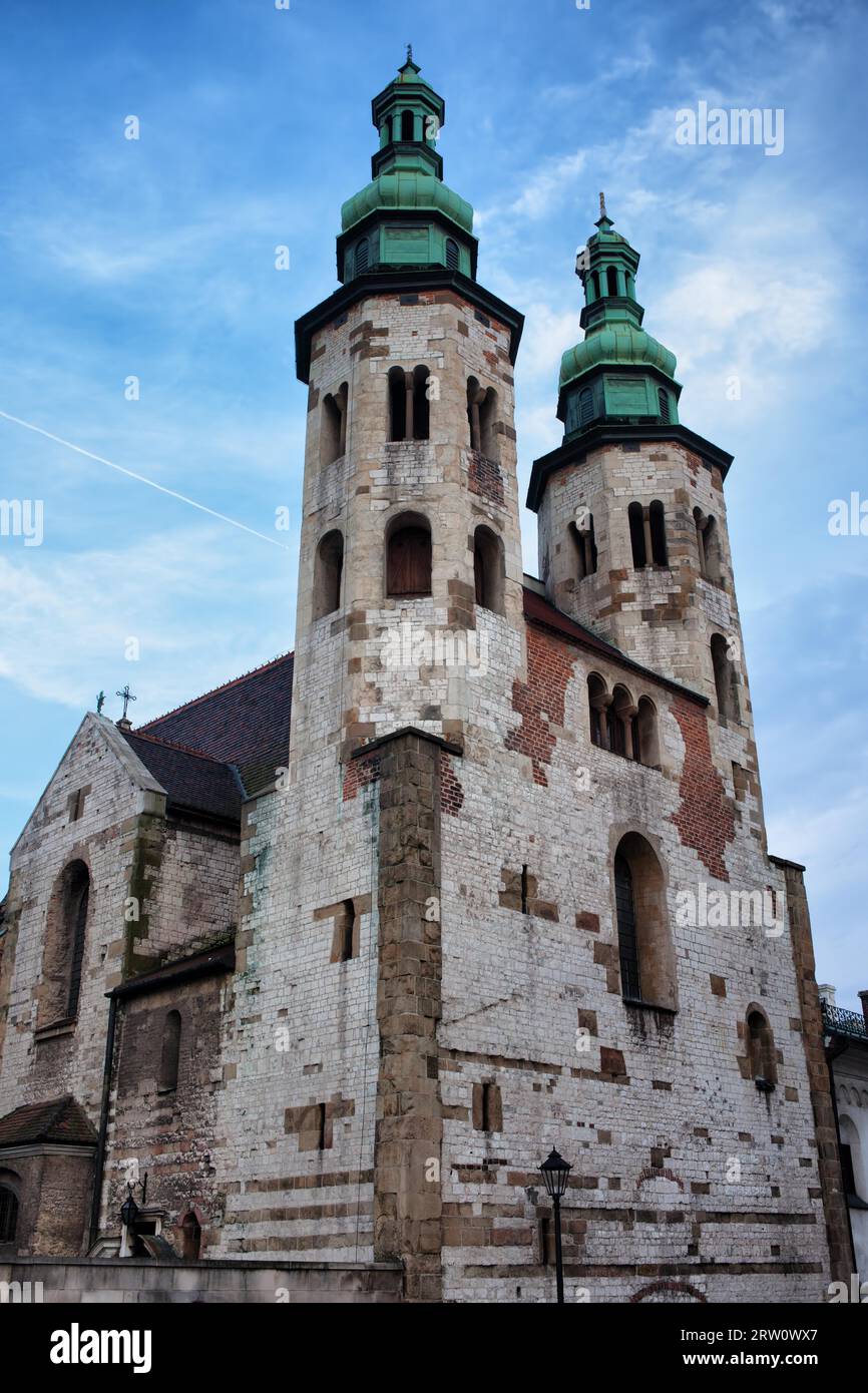 Church of St. Andrew in Old Town of Krakow in Poland. Medieval ...