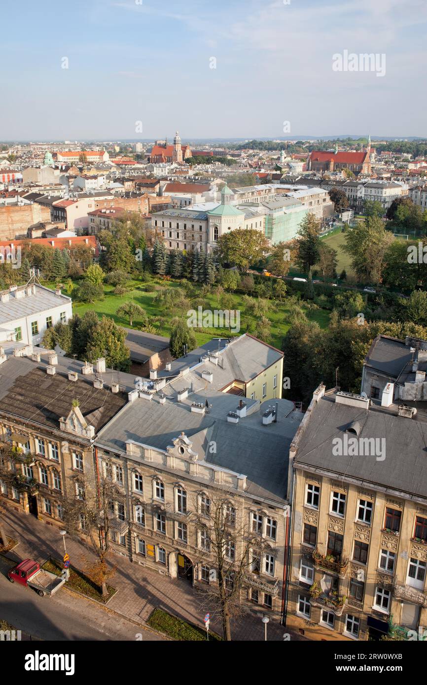 City of Krakow in Poland, view from above over Kazimierz and Stradom districts Stock Photo - Alamy