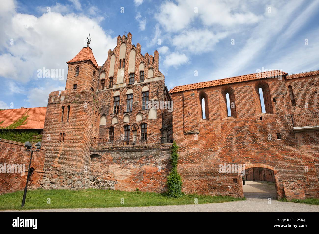 Citizen Court, sentry tower and city wall in Torun, Poland, former ...