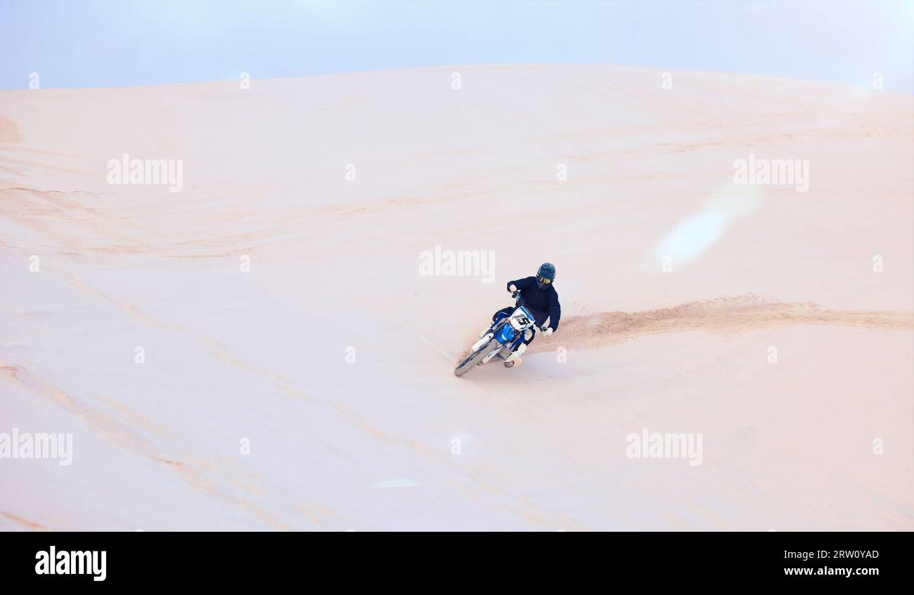 Sand dunes dirt biking hi-res stock photography and images - Alamy