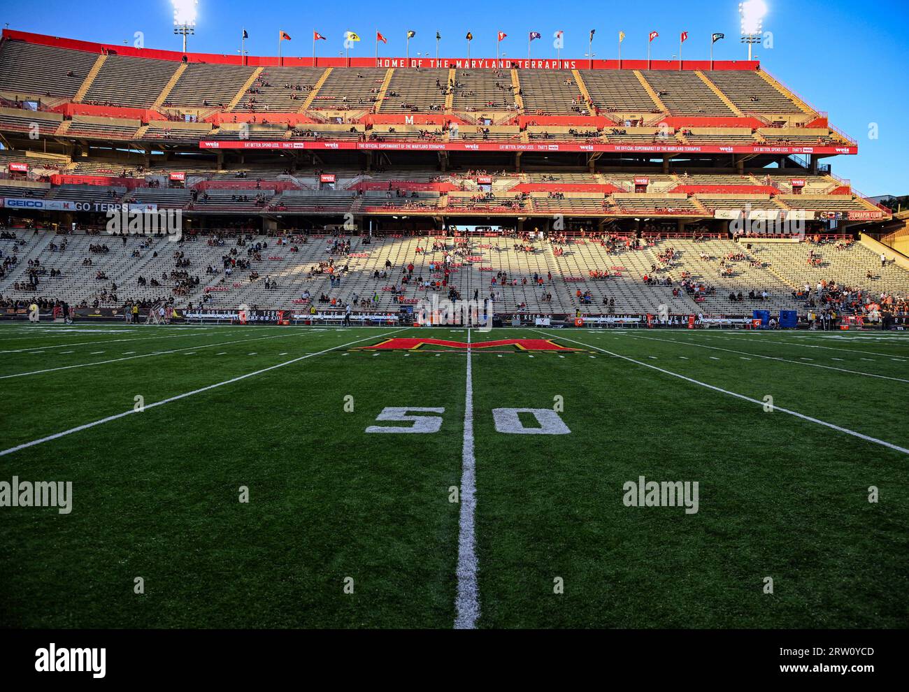 COLLEGE PARK, MD - SEPTEMBER 15: A general view of SECU Stadium in ...