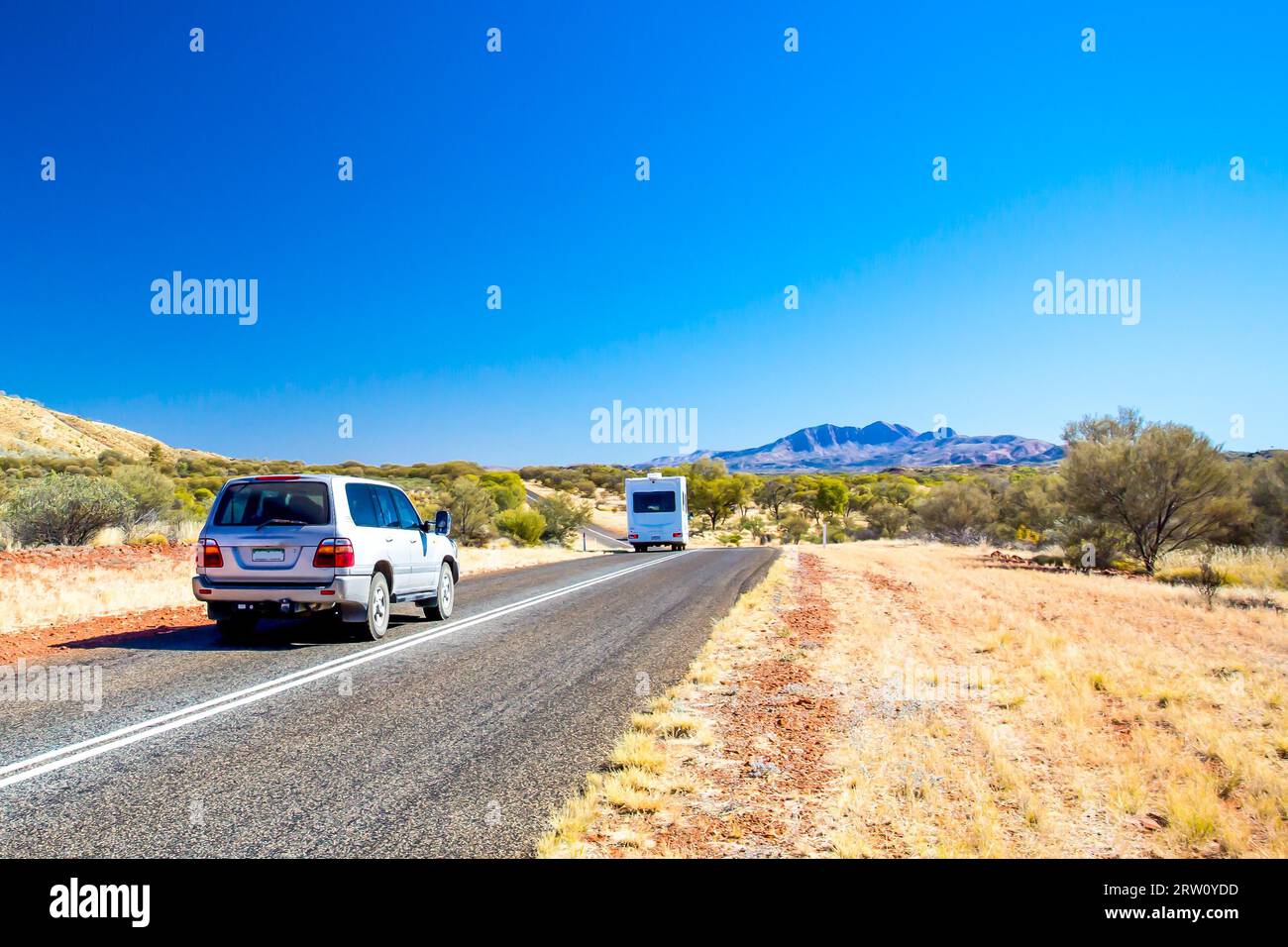 Namatjira Drive near Mt Zeil in Northern Territory, Australia Stock ...