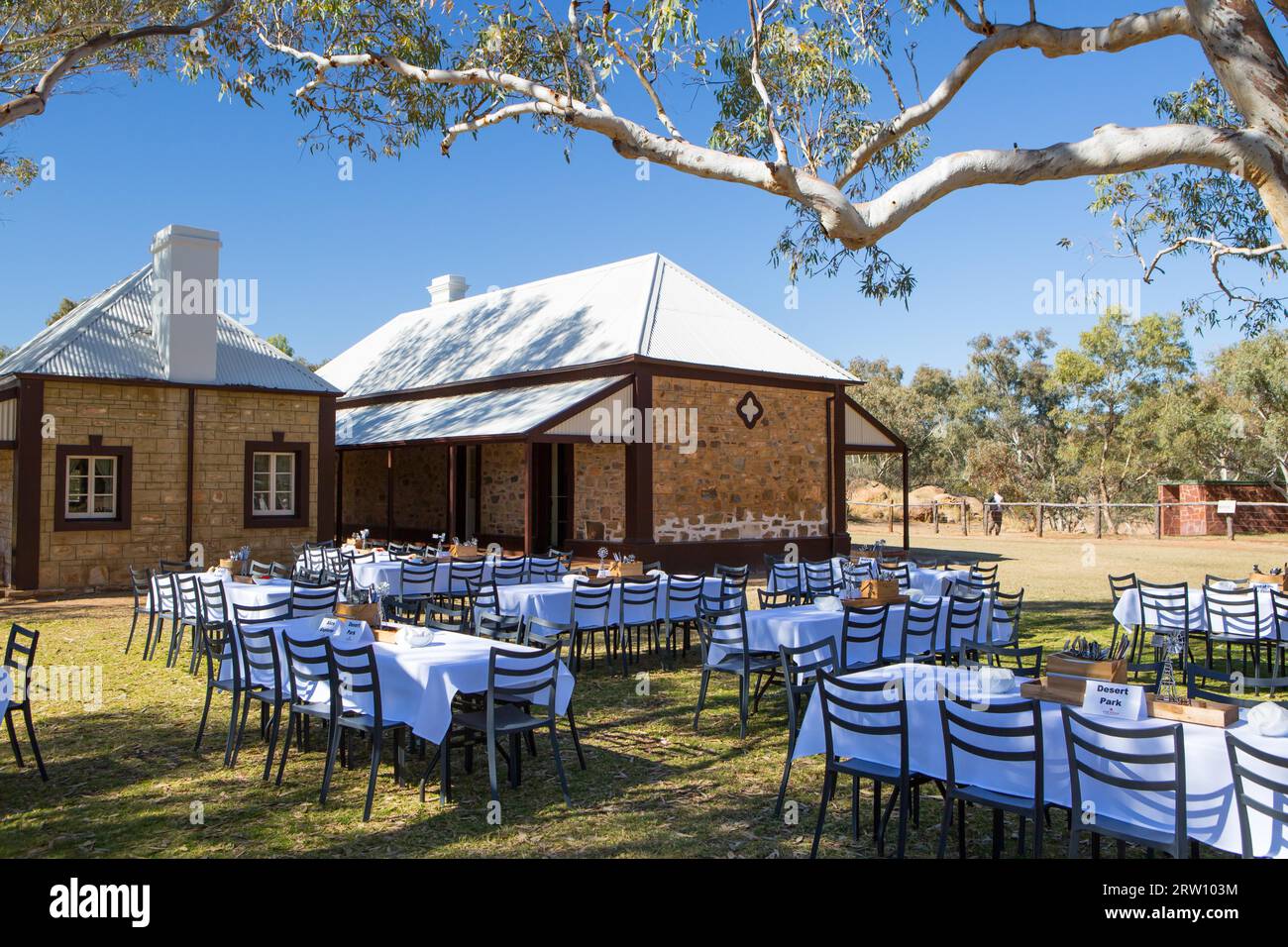 Alice Springs Telegraph Station Historical Reserve on a clear sunny day ...