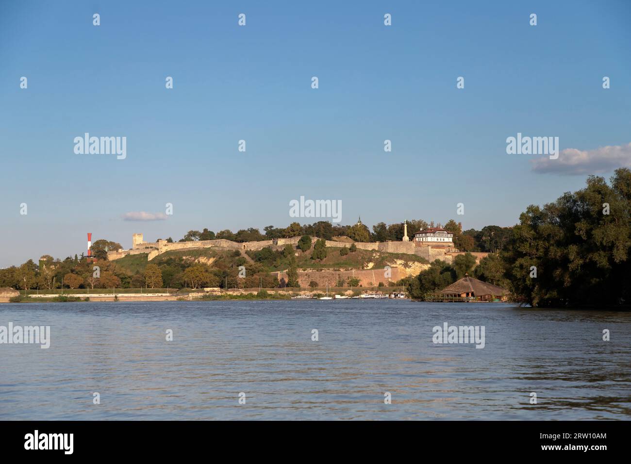 Belgrade, Serbia - View of Kalemegdan park and citadel on the ...