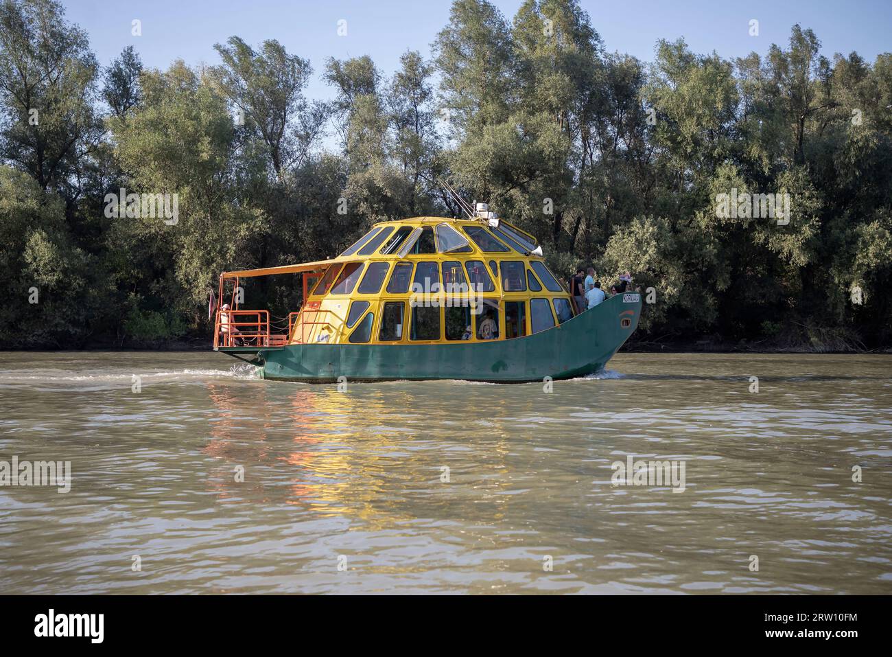 Serbia - A tourist boat called The Turtle (Kornjača) cruising down the ...