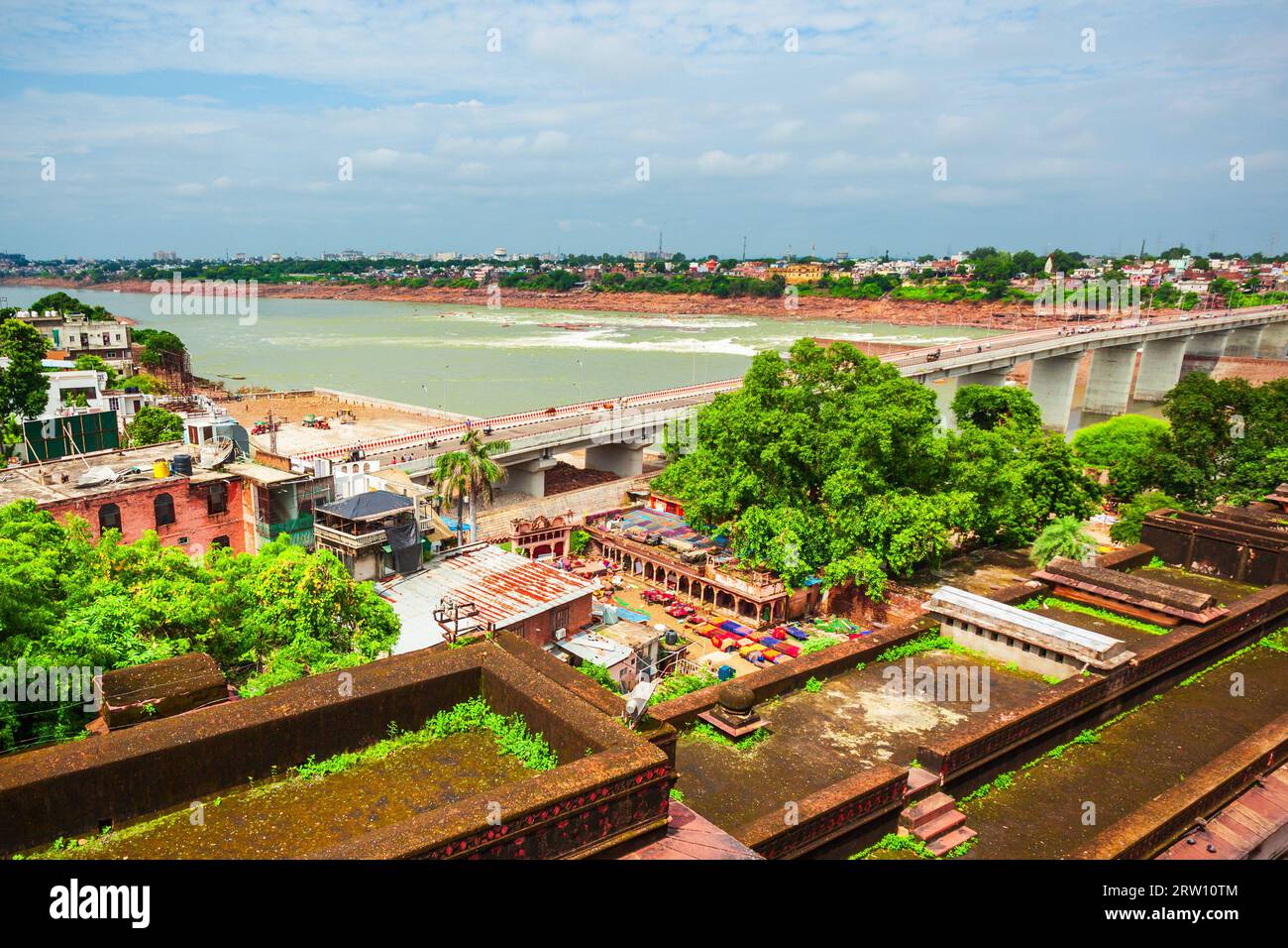 Kota city aerial panoramic view in Rajasthan state of India Stock Photo ...
