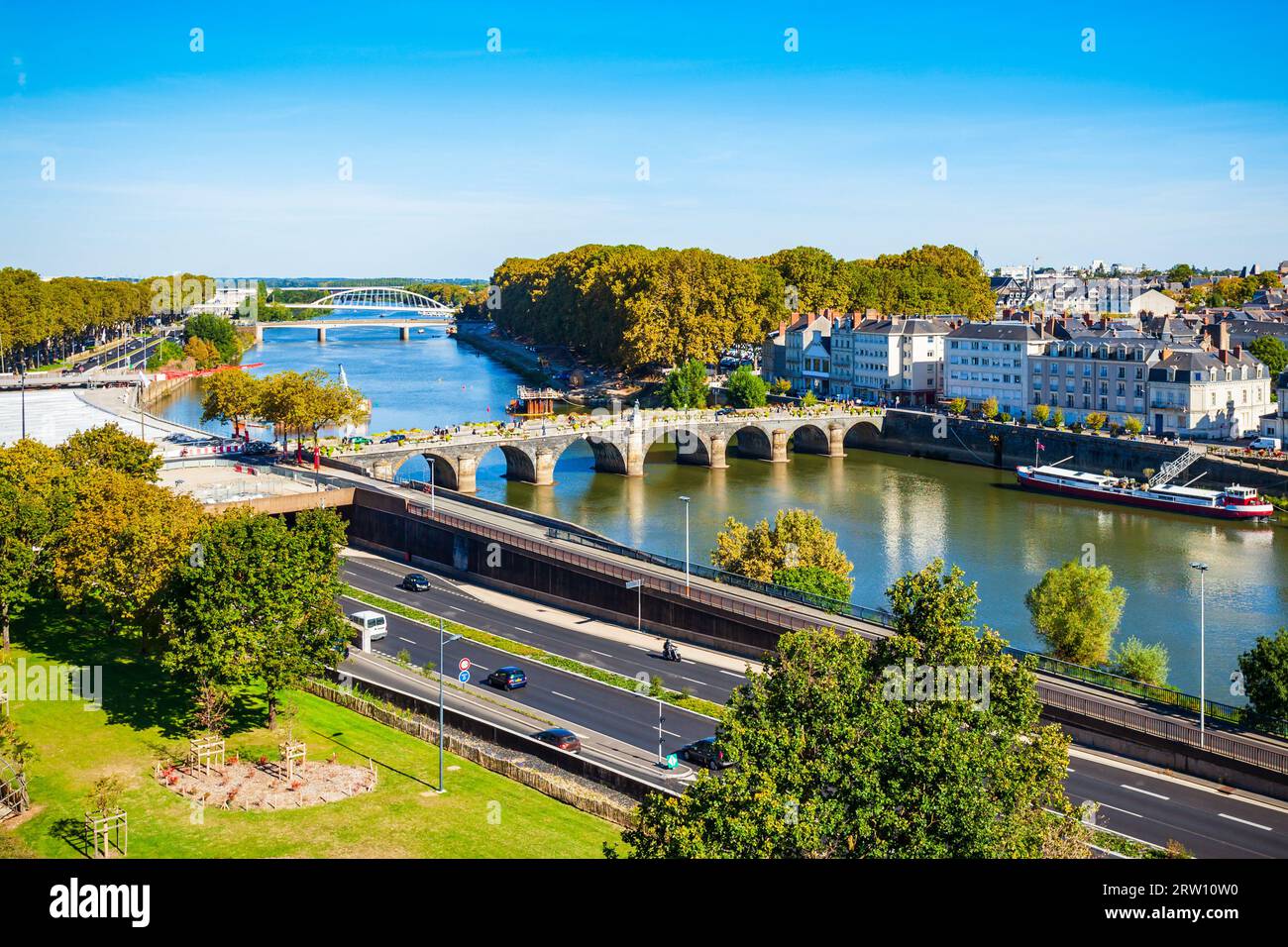 Angers castle aerial view hi-res stock photography and images - Alamy