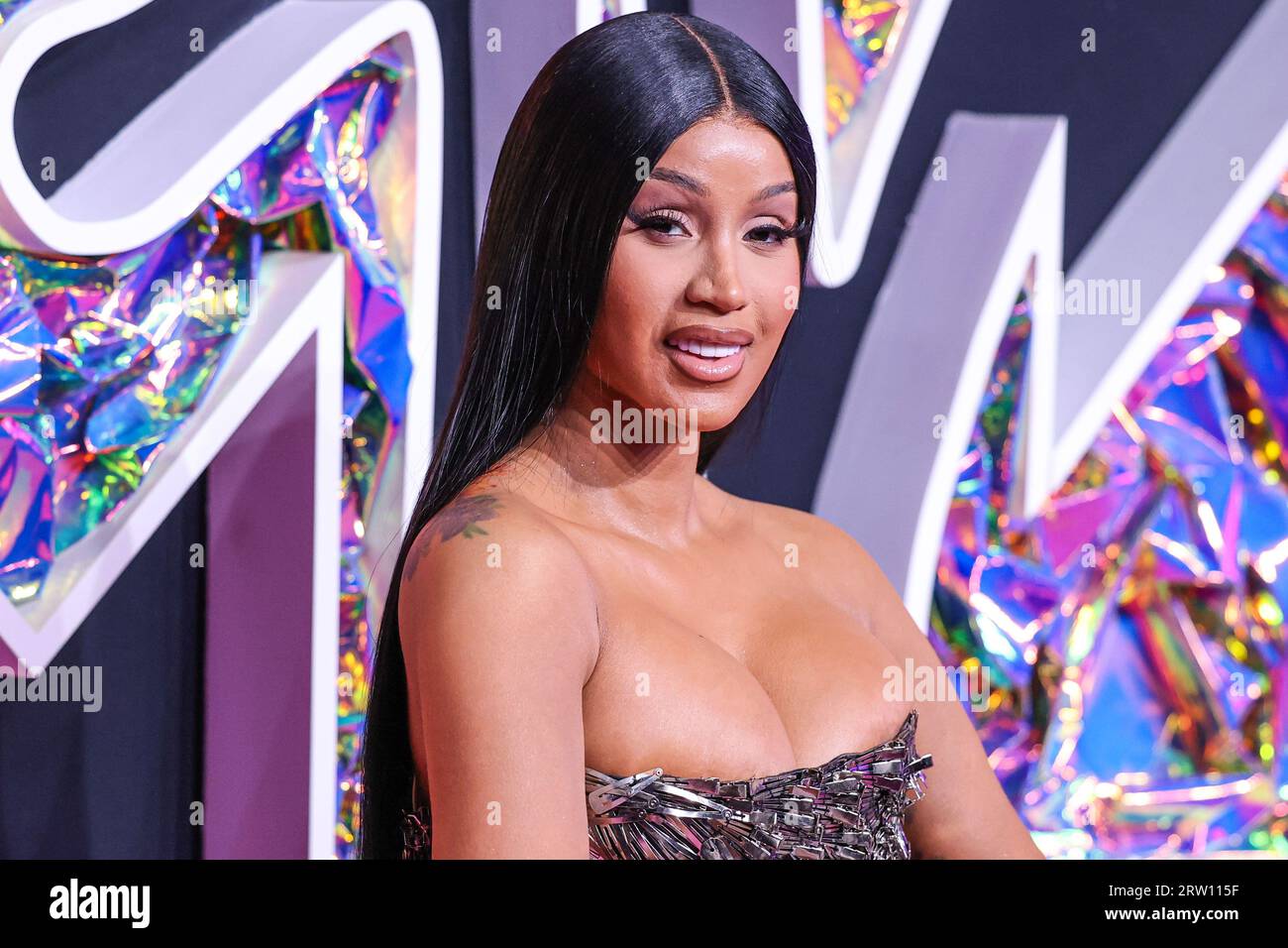 NEWARK, NEW JERSEY, USA - SEPTEMBER 12: American rapper Cardi B (Belcalis Marlenis Almanzar ...