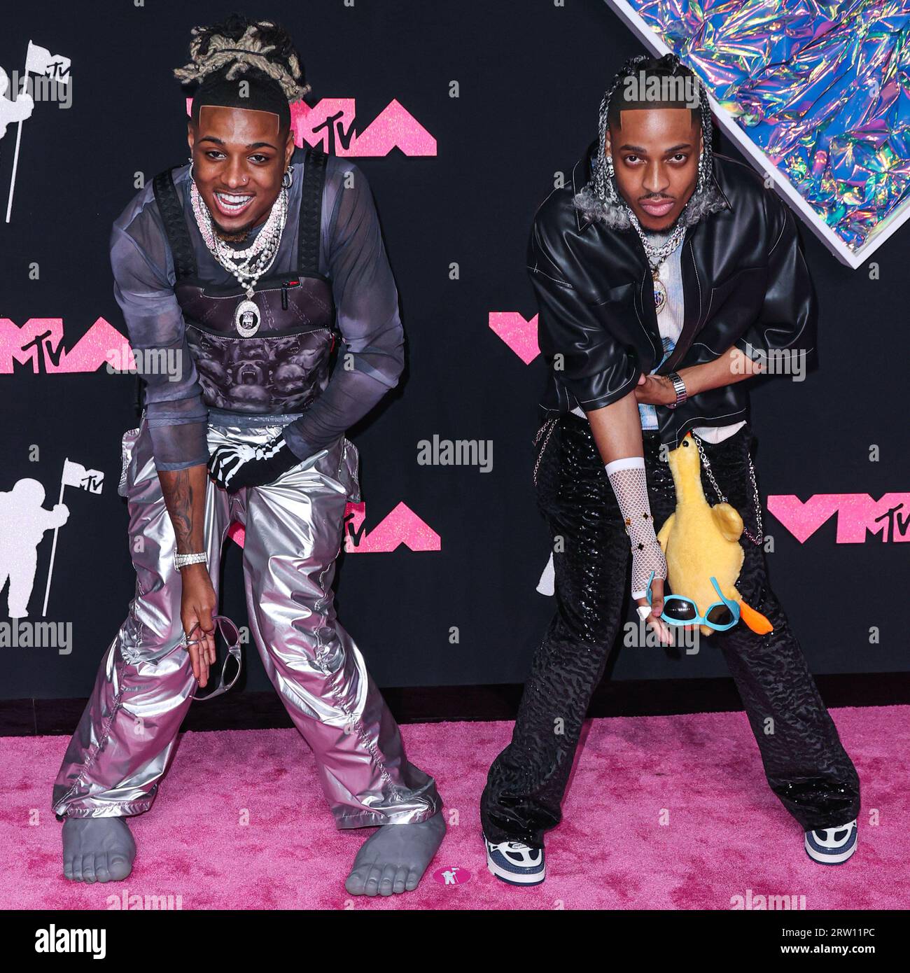 NEWARK, NEW JERSEY, USA - SEPTEMBER 12: Fresh X Reckless arrive at the ...