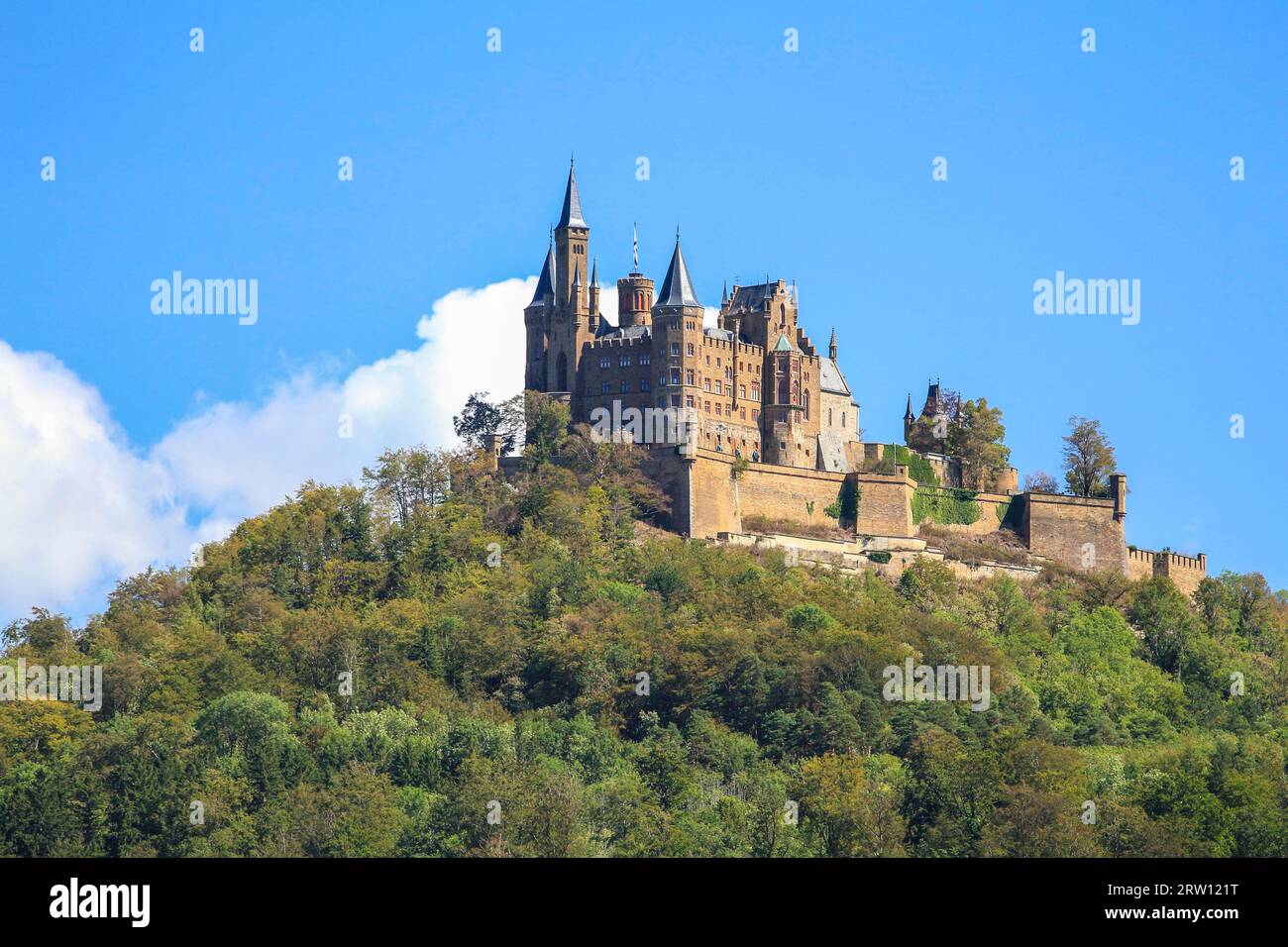 Burg Hohenzollern, ancestral castle of the princely family and former ...