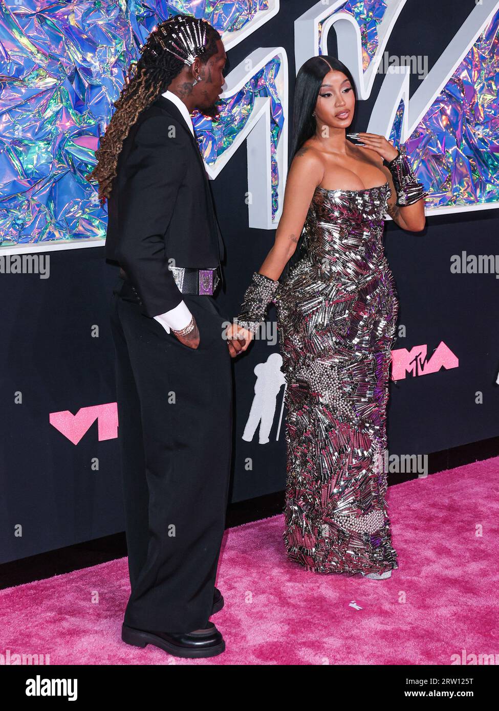 NEWARK, NEW JERSEY, USA - SEPTEMBER 12: Offset and wife Cardi B arrive ...