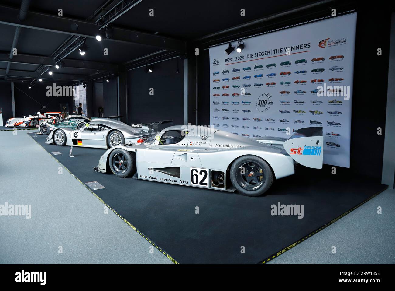 Sauber Mercedes C9 in the foreground, special exhibition 24 Hours of Le ...