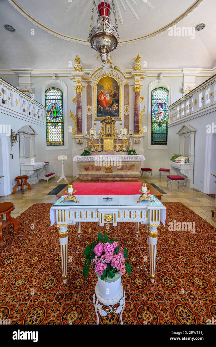 Main altar, Holy Trinity Catholic Church, Kronburg im Illerwinkel ...
