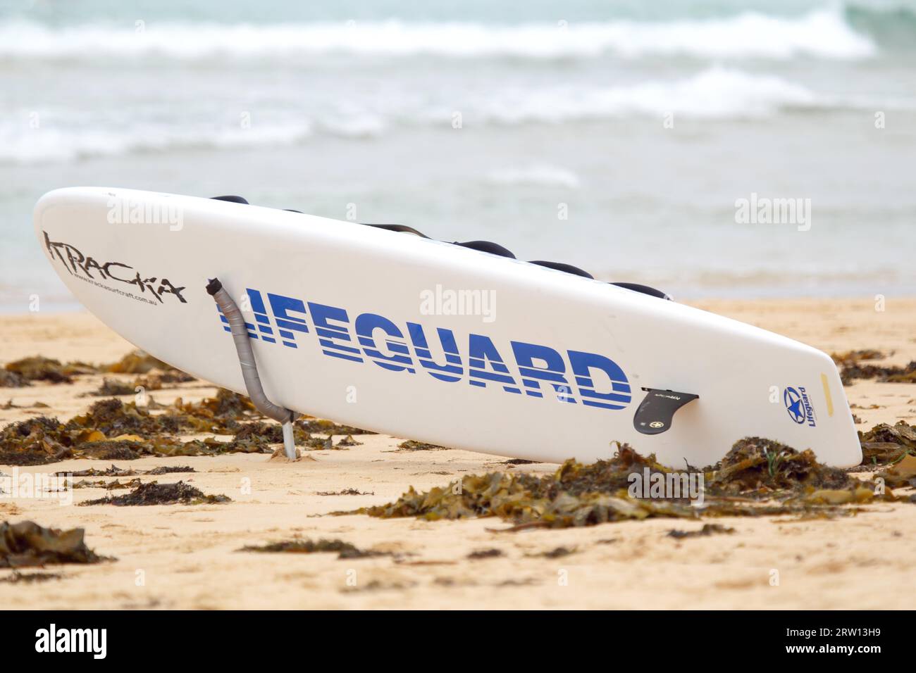 Lifeguard surfboard on Manly beach, Sydney, Australia Stock Photo - Alamy