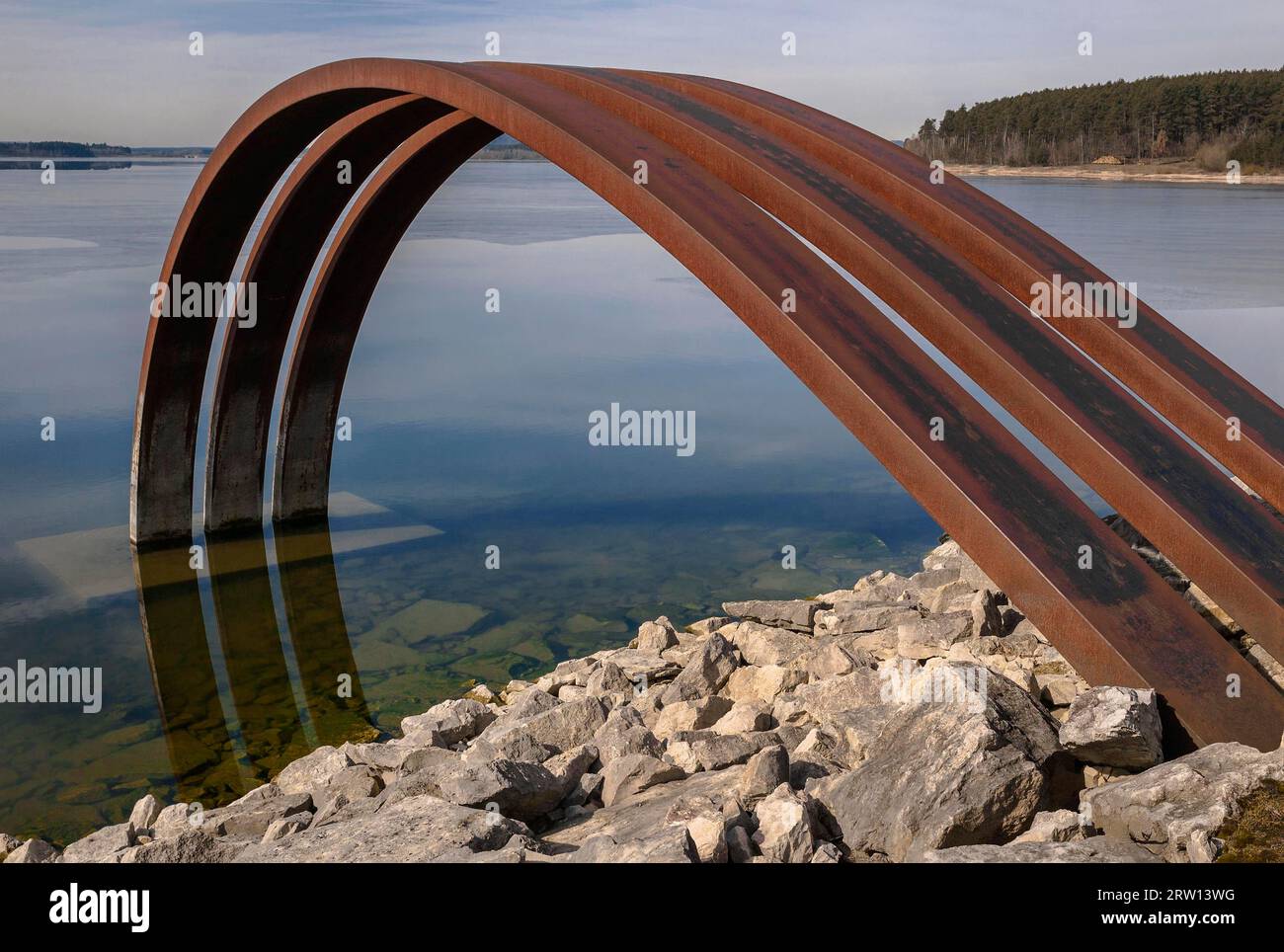 Lake Brombach is a reservoir in Bavaria. It is the largest reservoir in ...